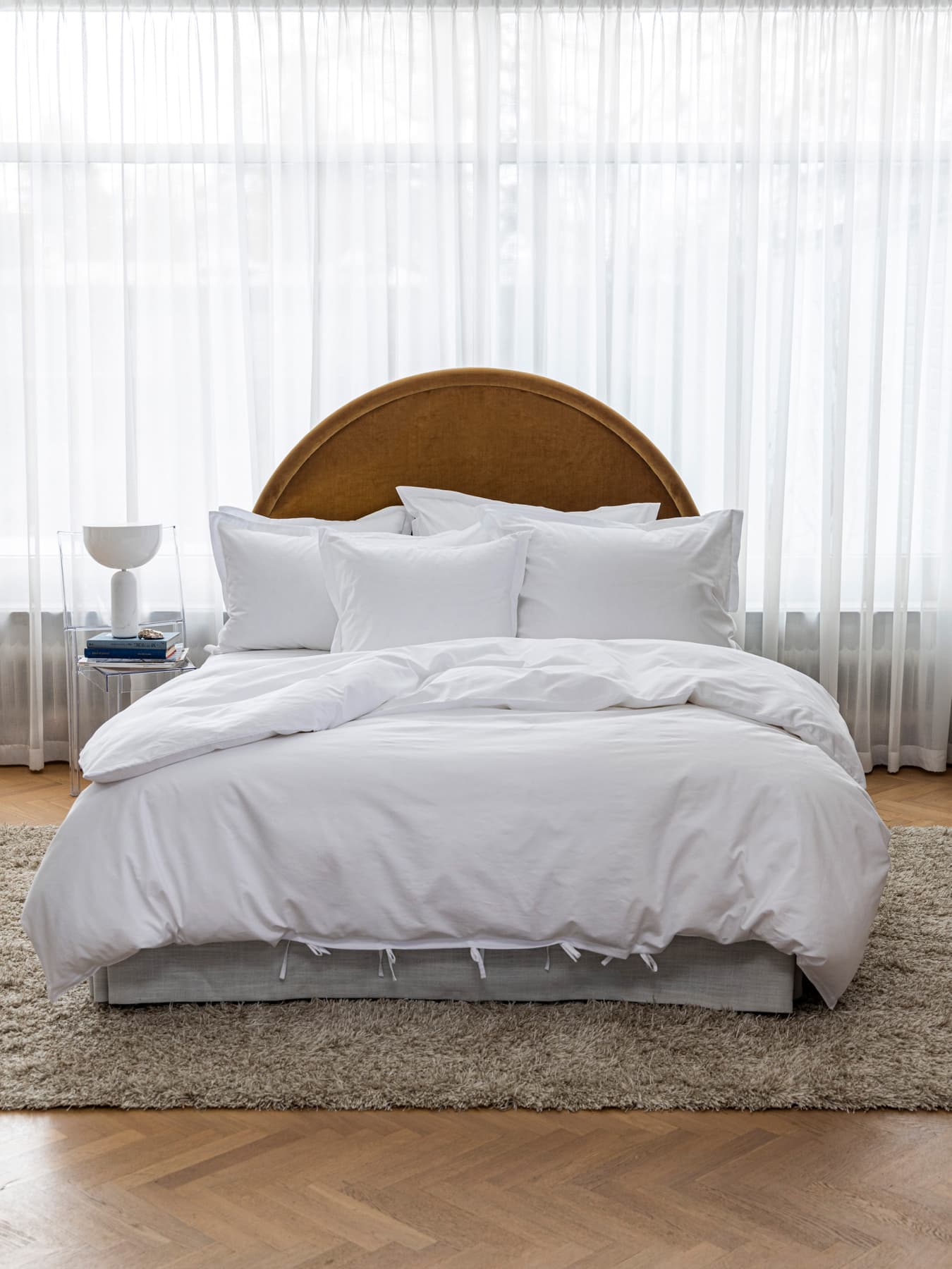 Duvet Cover | Satina Organic - Sateen - White | Mille Notti