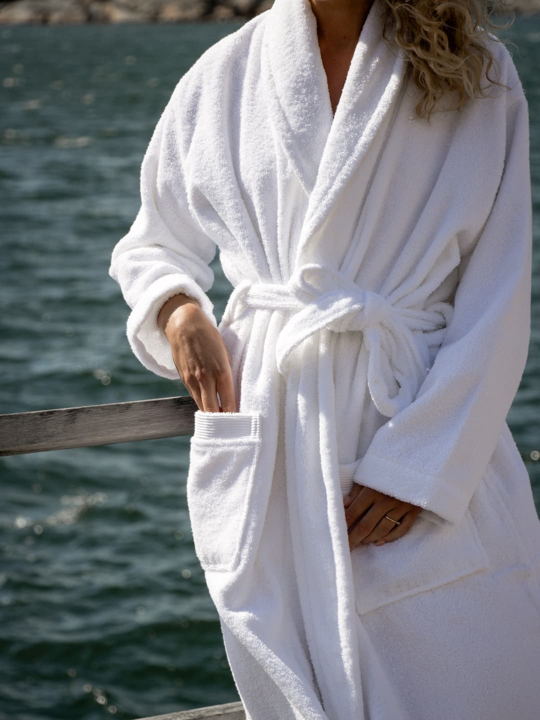 Bathrobe | Fontana Organic - Cotton - White | Mille Notti