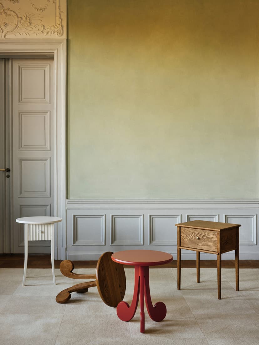 Bedside Table | Franca - Solid Beech - Red | Mille Notti